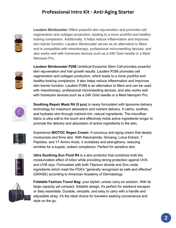 Professional Intro Kit - Anti-Aging Starter Package - Dermafirm USA